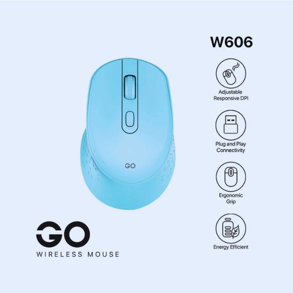 Fantech Go W606 Wireless Blue Optical Mouse - Fantech Mouse